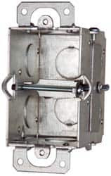 Crouse-Hinds 3 x 2 x 2-1/2" Steel Rectangular Switch Box 1 Gang, (3) 1/ ...