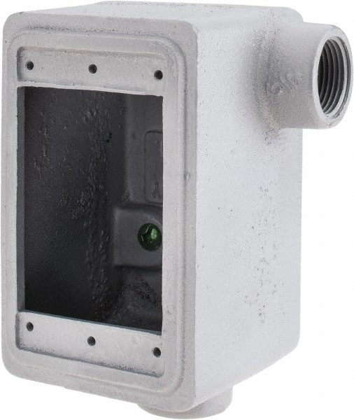 O-Z/Gedney Iron Rectangular Device Box 1 Gang, 3/4" Knockouts FDL-1-75 ...