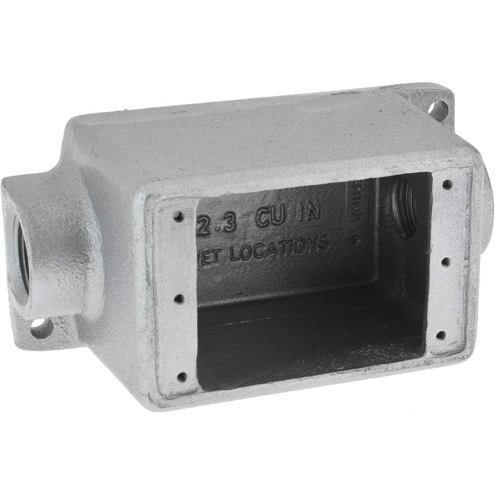 Thomas & Betts Iron Rectangular Device Box 1 Gang, (2) 3/4" Knockouts ...