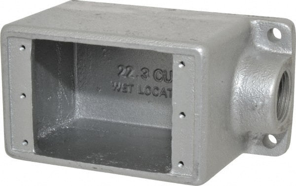 Thomas & Betts 2-3/4 Iron Rectangular Device Box 1 Gang, (1) 3/4 ...