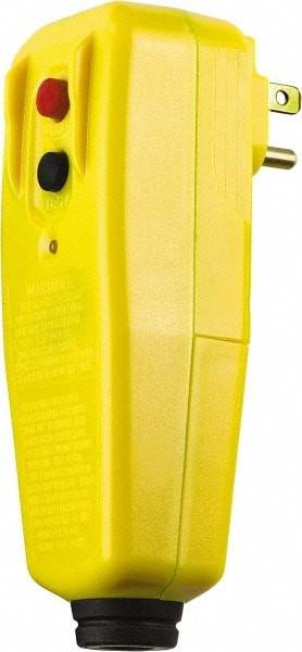 Tower Manufacturing 1 Outlet, 125 Volt, 15 Amp, Yellow, Right Angle ...