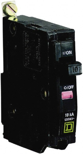 Square D 10 Amp, 240 VAC, 1 Pole, Bolt On Miniature Circuit Breaker 14 ...