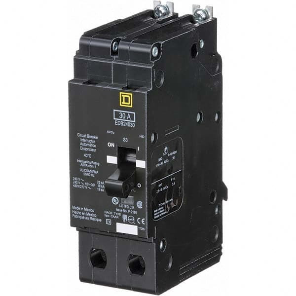 Square D 30 Amp, 480Y/277 Volt, 2 Pole, Bolt On Miniature Circuit ...