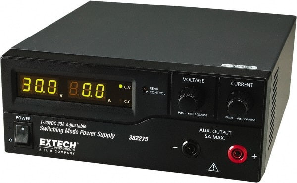 Extech 600 Watt, 20 Amp, 30 VDC Output, Benchtop Power Supply 1 Output ...