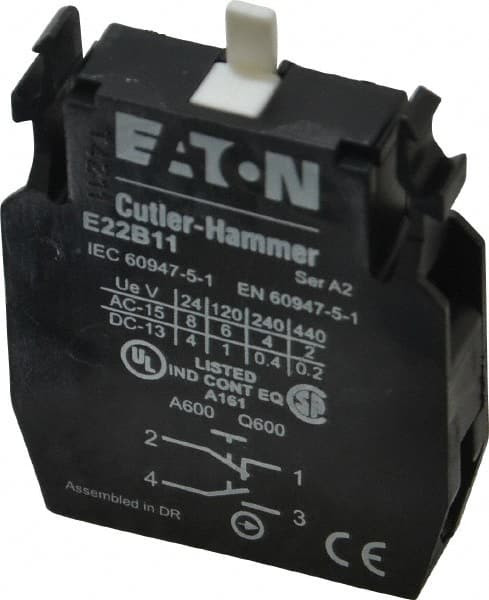 Eaton Cutler-Hammer NO/NC, Electrical Switch Contact Block 22-1/2mm ...