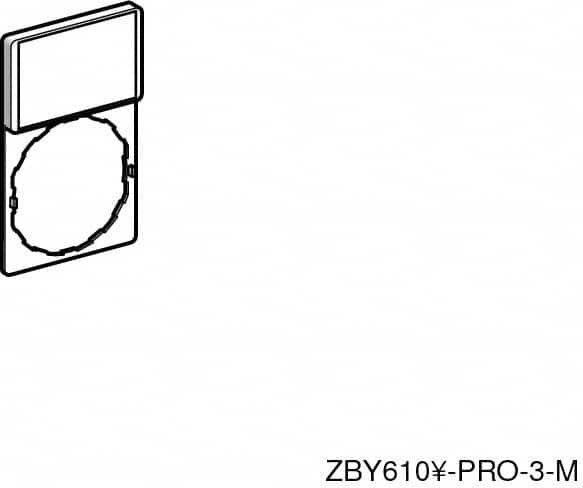 Schneider Electric Rectangular, Legend Plate - Blank Black and Red ...