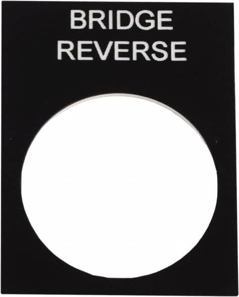 Schneider Electric Rectangular, PVC Legend Plate - Bridge Reverse Black ...