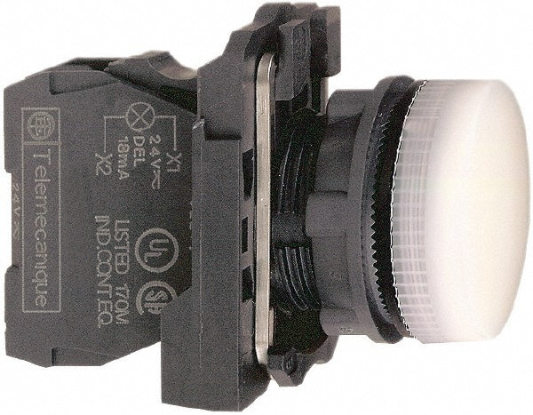 Schneider Electric 110-120 VAC at 50/60 Hz White Lens LED Pilot Light ...