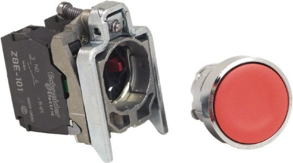 Schneider Electric 22mm Mount Hole, Pushbutton Switch with Contact ...