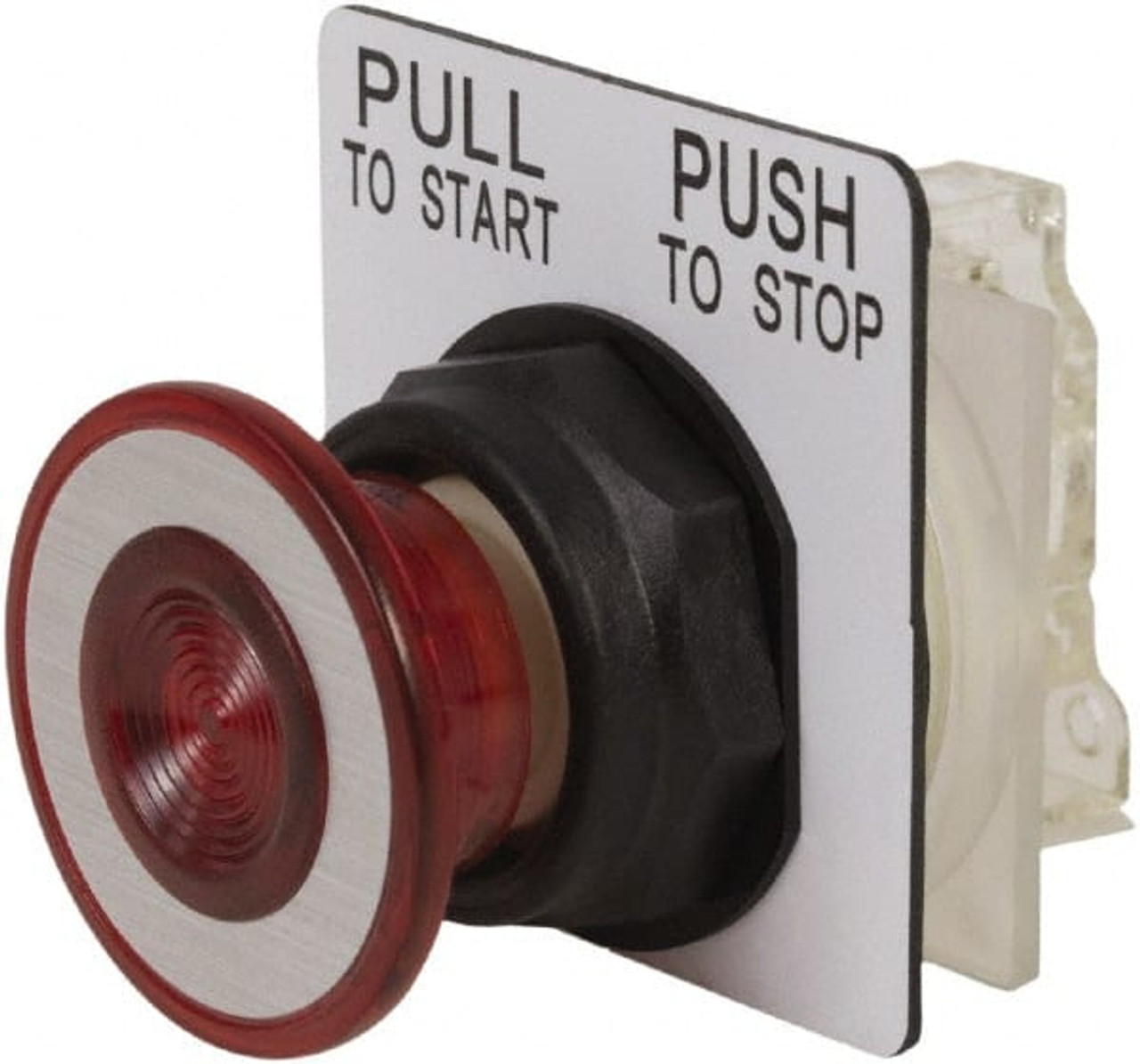 Schneider Electric 30mm Mount Hole, Extended Mushroom Head, Pushbutton Switch with Contact Block ...