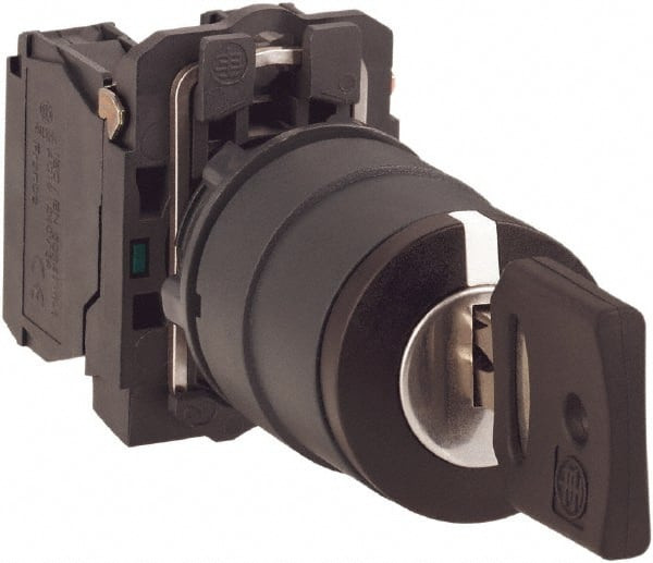 Schneider Electric 22mm Mount Hole, 2 Position, Key Operated, Selector ...