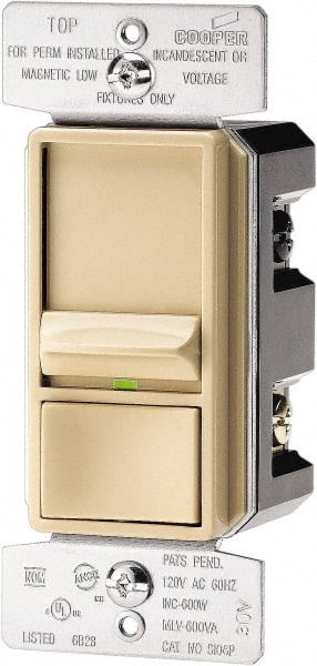 Cooper Wiring Devices 1 & 3 Pole, 120 VAC, Residential Grade Slide ...