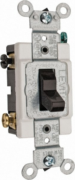 Leviton 3 Pole, 120 to 277 VAC, 20 Amp, Commercial Grade Toggle Three ...
