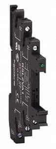 Schneider Electric 12/24 VAC and 12/24 VDC, 6, SPDT, Flat Relay Socket ...
