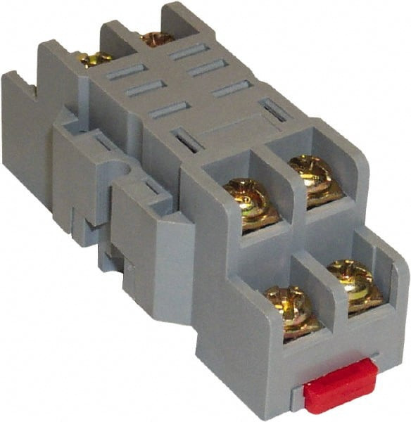 Square D 8 Pins, 300 VAC, 10 Amp, Spade Relay Socket DIN Rail Mount ...
