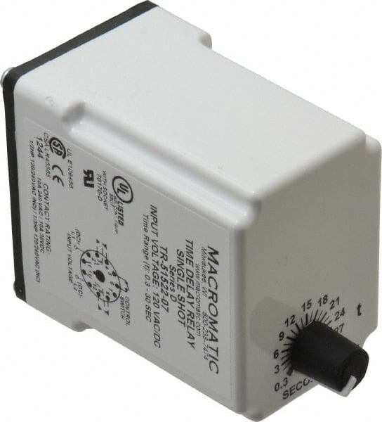 Macromatic 11 Pin, Multiple Range DPDT Time Delay Relay 10 Contact Amp ...