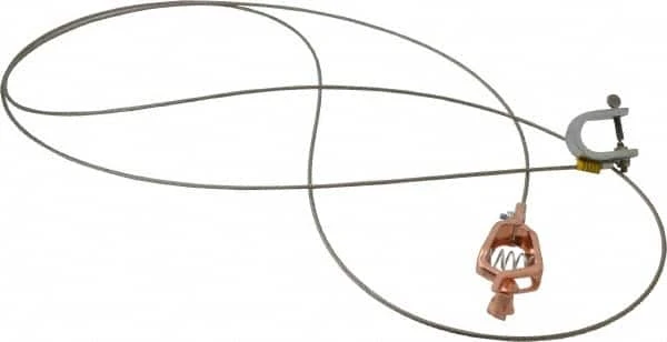 Hubbell 19 AWG, 10 Ft., Alligator Clip, C-Clamp, Grounding Cable with ...