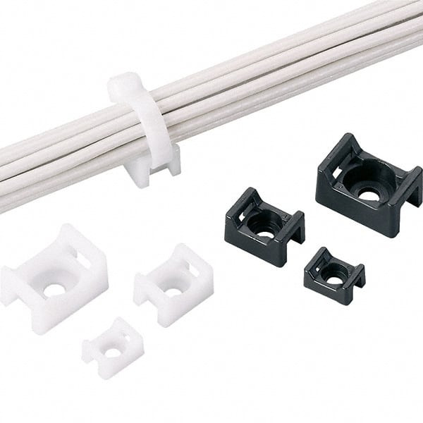Panduit Natural (Color), Nylon, One-Piece Cable Tie Cradle Mounting ...