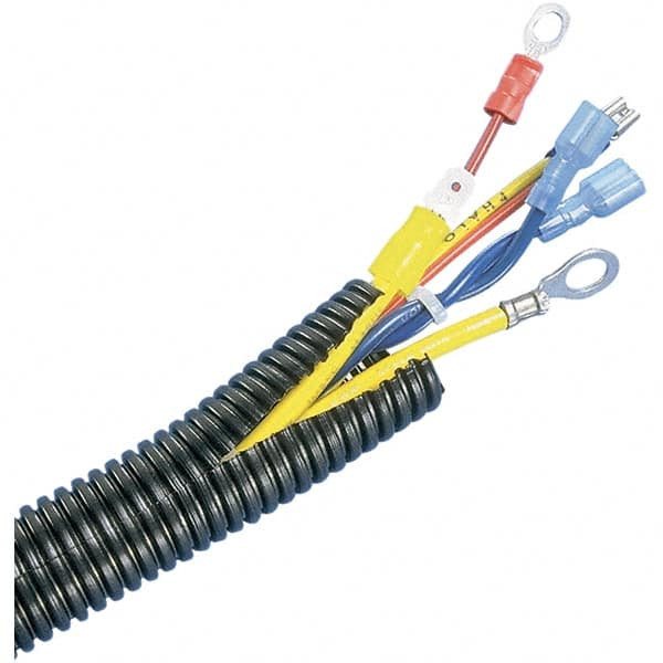 Panduit 0.5039" ID, Black Polyethylene Corrugated Cable Sleeve 100 ft ...