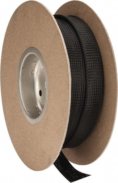 Techflex Black Braided Expandable Cable Sleeve 50 ft. Coil Length, -103 ...