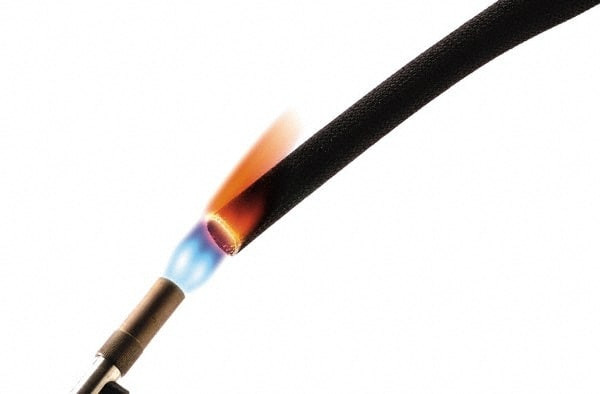 Techflex Black High Temperature Cable Sleeve 200 ft. Coil Length, -94 ...
