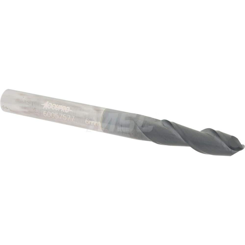 Accupro 6mm Diam, 19mm LOC, 2 Flute Solid Carbide Ball End Mill AlTiN ...