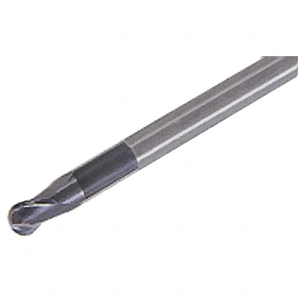 Iscar 2.5mm Diam, 2.5mm LOC, 2 Flute Solid Carbide Ball End Mill TiAlN ...