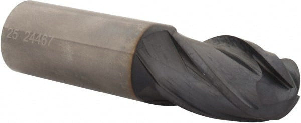 OSG 25mm Diam, 38mm LOC, 4 Flute Solid Carbide Ball End Mill TiAlN ...