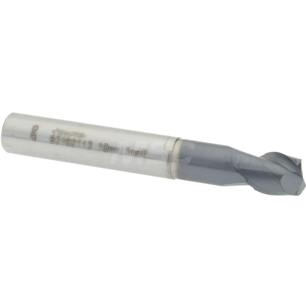 Accupro 10mm Diam 2 Flute Solid Carbide 1mm Corner Radius End Mill ...