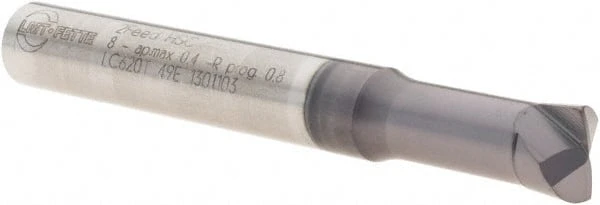 LMT Fette 8mm Diam 2 Flute Solid Carbide 0.8mm Corner Radius End Mill ...