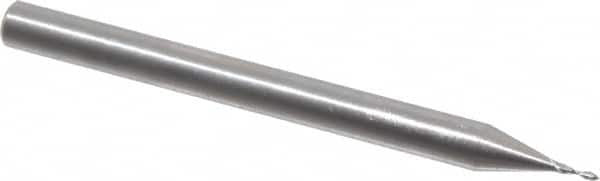 Melin Tool 0.5mm Diam, 2mm LOC, 2 Flute, 90° Point Angle, Solid Carbide ...