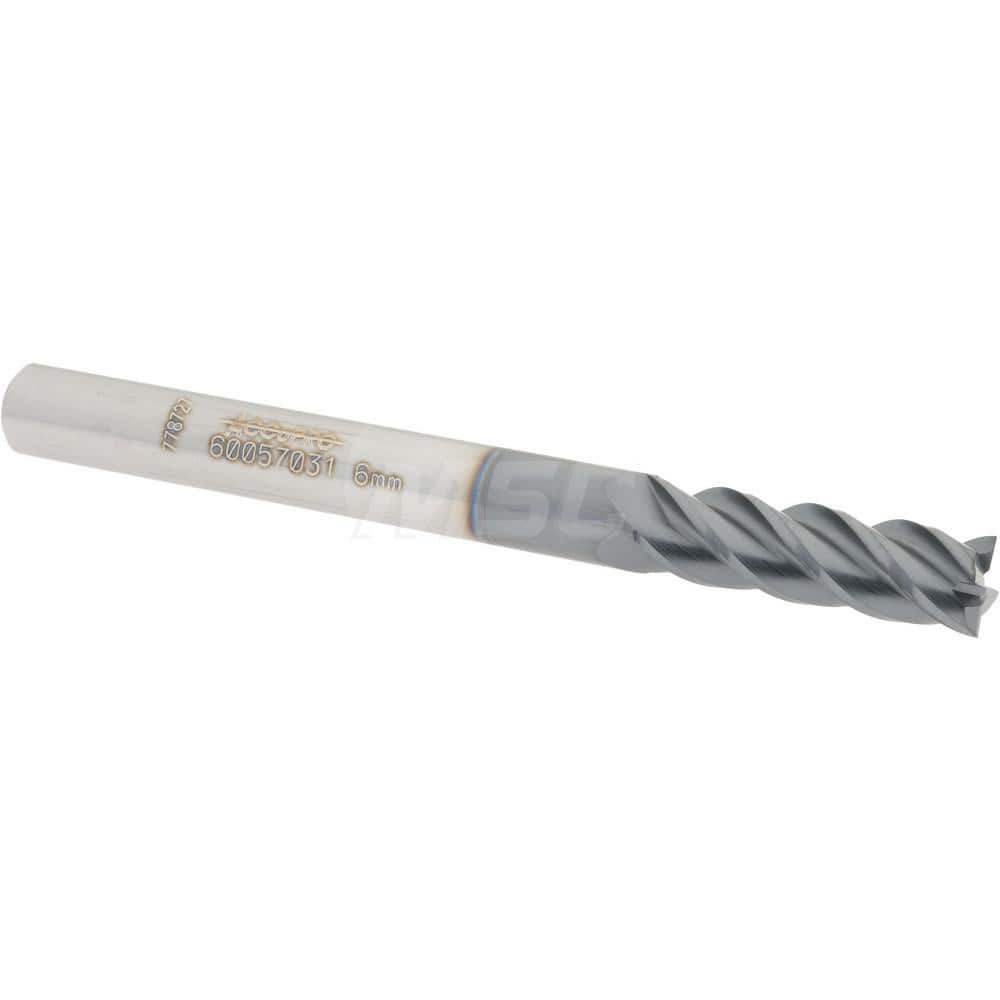 Accupro 6mm, 19mm LOC, 6mm Shank Diam, 63mm OAL, 4 Flute, Solid Carbide ...
