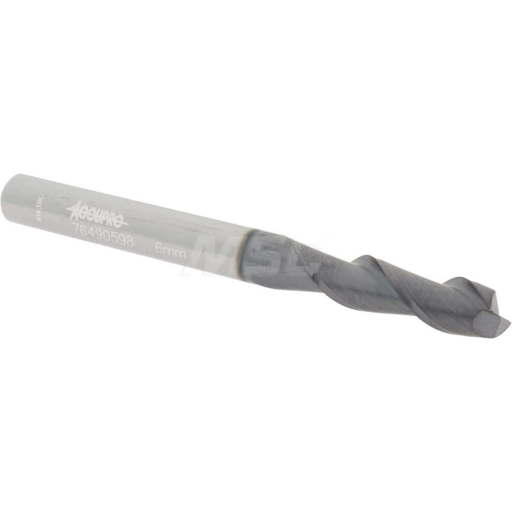 Accupro 6mm, 19mm LOC, 6mm Shank Diam, 63mm OAL, 2 Flute, Solid Carbide ...