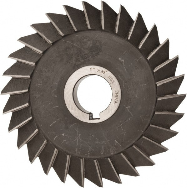 Value Collection 6 x 1" 45° High Speed Steel Single-Angle Cutter Oxide ...