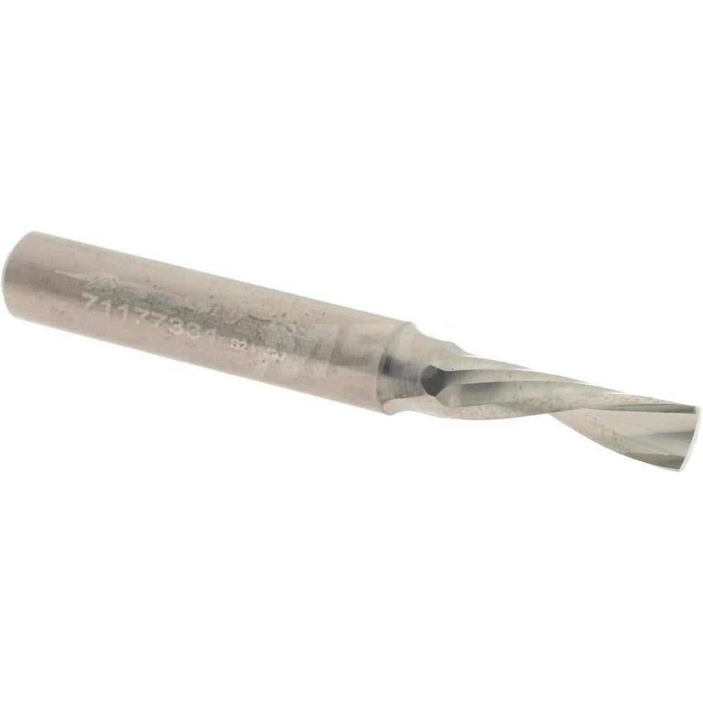 Accupro 3/16" Diam RH Solid Carbide 1-Flute Single Edge Downcut Spiral ...