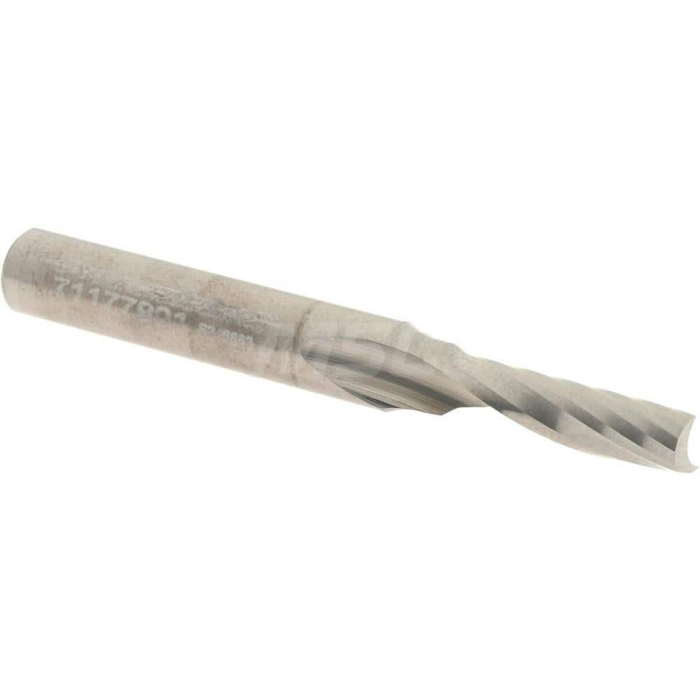 Accupro 3/16" Diam RH Solid Carbide 1-Flute Single Edge Upcut Spiral ...