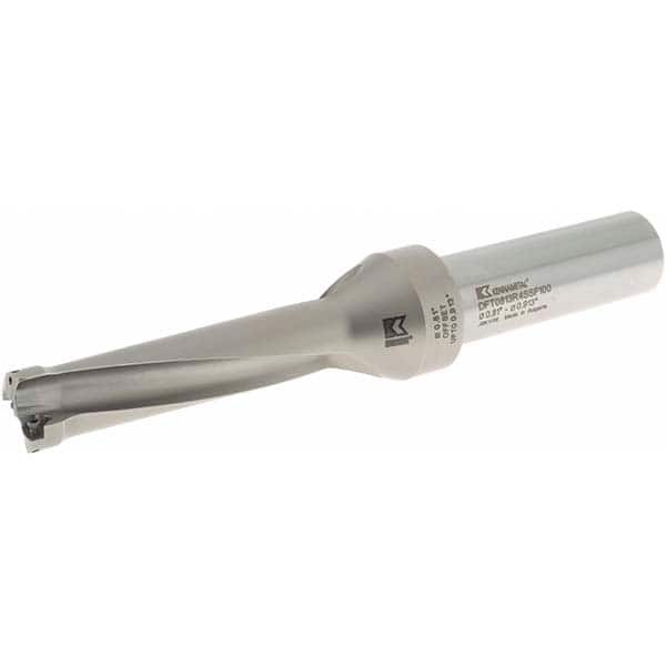 Kennametal 3-1/4" Max Drill Depth, 4xD, 13/16" Diam, Indexable Insert ...