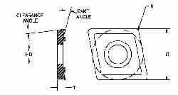 Parlec INSERTC121615TTP Carbide Boring Insert TiN/TiC/TiN Finish, 80 ...