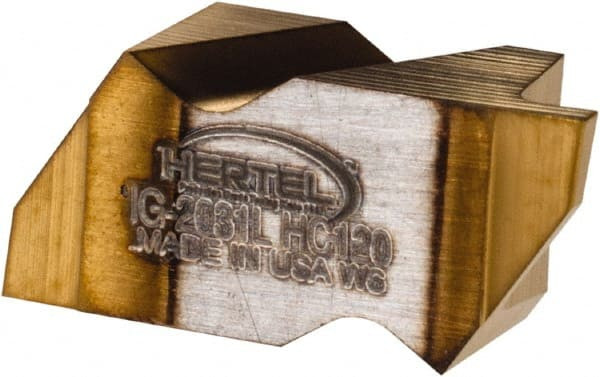 Hertel IG2031L HC120 Carbide Grooving Insert TiN Finish, LH, 0.79mm ...