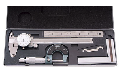 Precise 4 Piece Machinist's / Student's Kit with 4 Essential Tools for ...