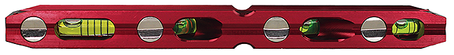 LevTech P86 5 Vial Plumber’s Level - Red - 01-020-861