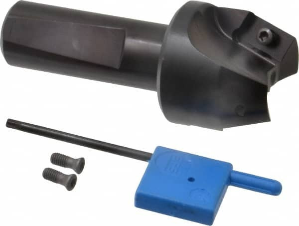 KYOCERA 20° Lead Angle, 1" Cut Diam, Indexable & Chamfer End Mill Takes ...