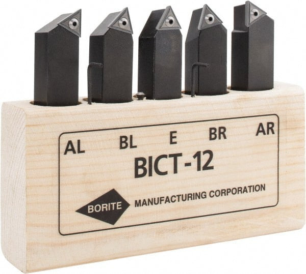 Borite 3/4" Shank Square Indexable Insert Tool Bit Set 3/8" Inscribed ...