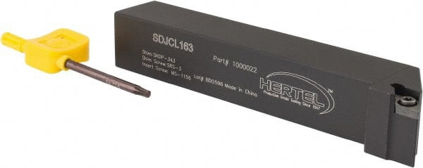 Hertel LH SDJC Neutral Rake Indexable Turning Toolholder 3° Lead Angle ...