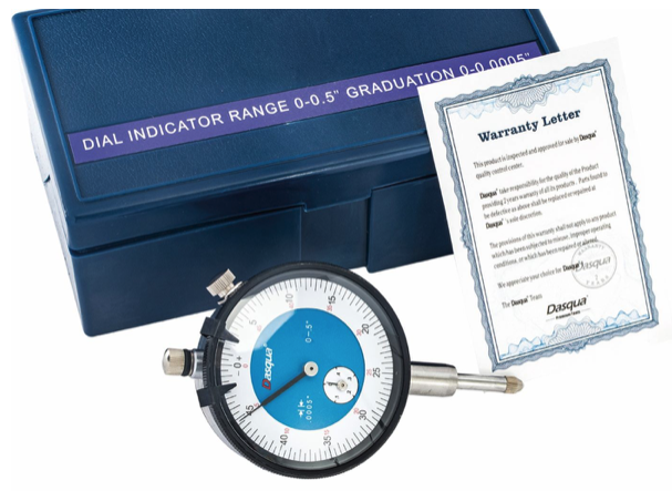 Dasqua 0-0.5" Lug Back Dial Indicator - 5122-4205| Penn Tool Co., Inc