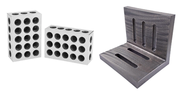 Precise 8" X 6" X 5" Slotted Angle Plate & 1-2-3 Block Set Matched Pair ...