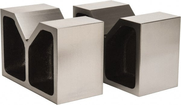 GROZ USA 5-1/8" Max Capacity, 90° Angle, Cast Iron V-Block 12" Long x 6 ...