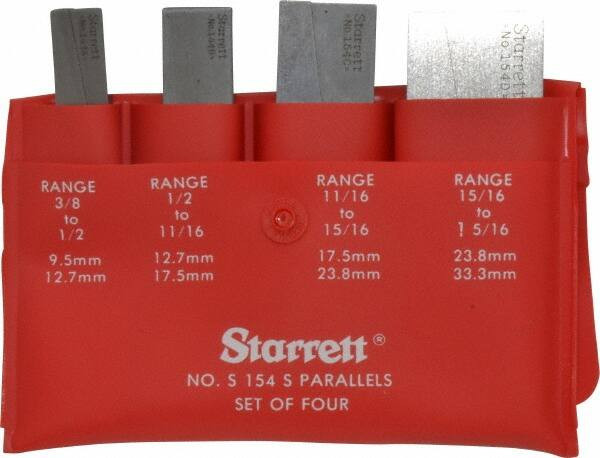 Starrett 3/8 to 1-5/16 Inch Adjustable Parallel Set 1-3/4 to 3-9/16 ...