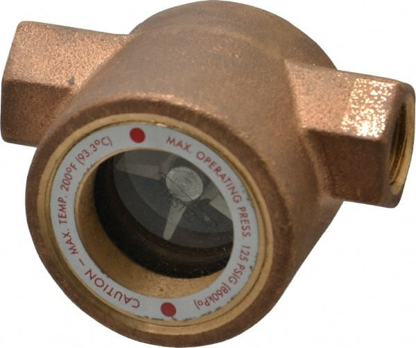 Dwyer Instruments 3/8 Inch, Bronze Body Sight Flow Indicator 125 Max ...