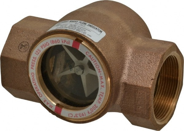 Dwyer Instruments 2 Inch, Bronze Body Sight Flow Indicator 125 Max psi ...